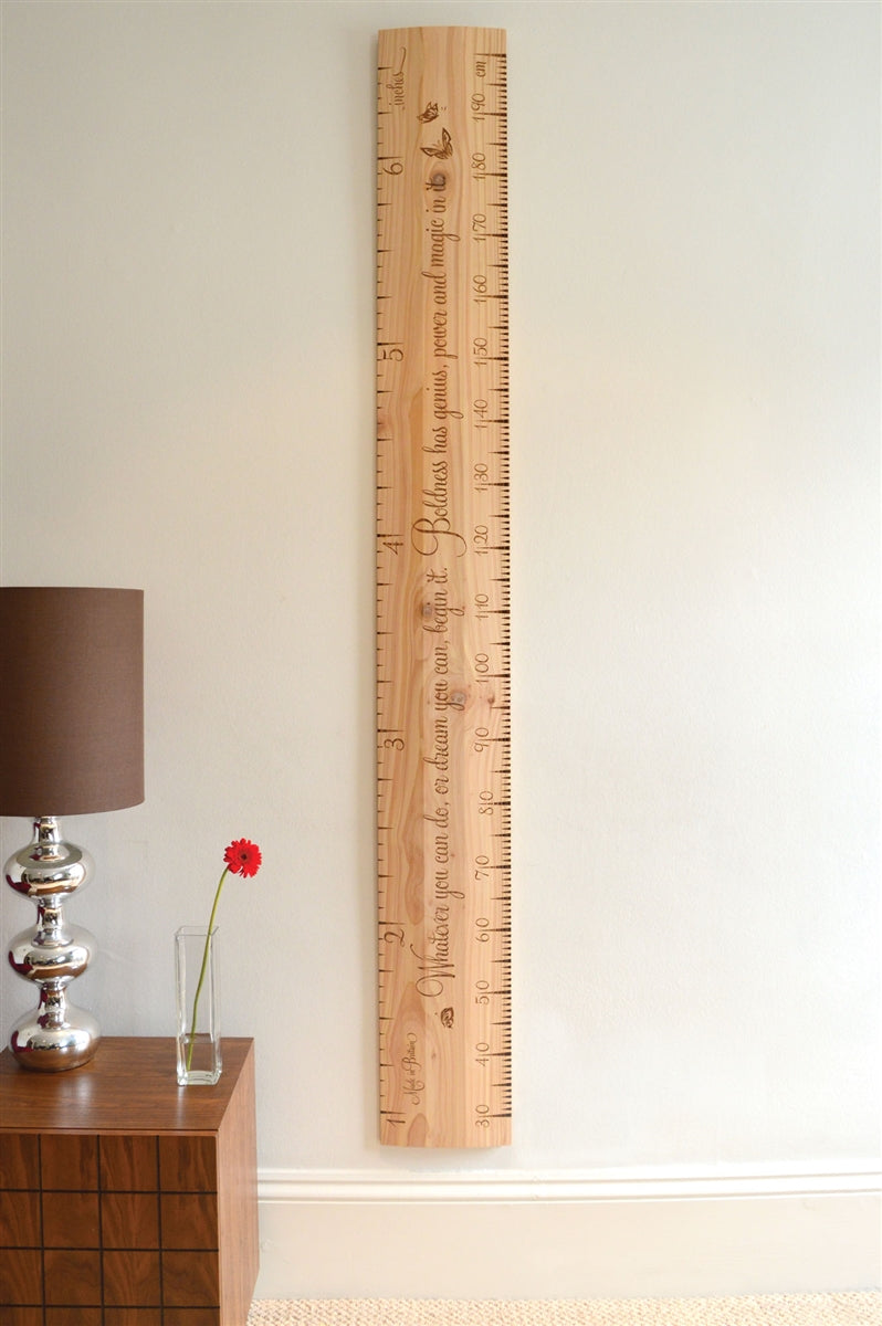 Cedar House Rule: English Cedar Kids Height Chart - Wooden Growth Ruler ...